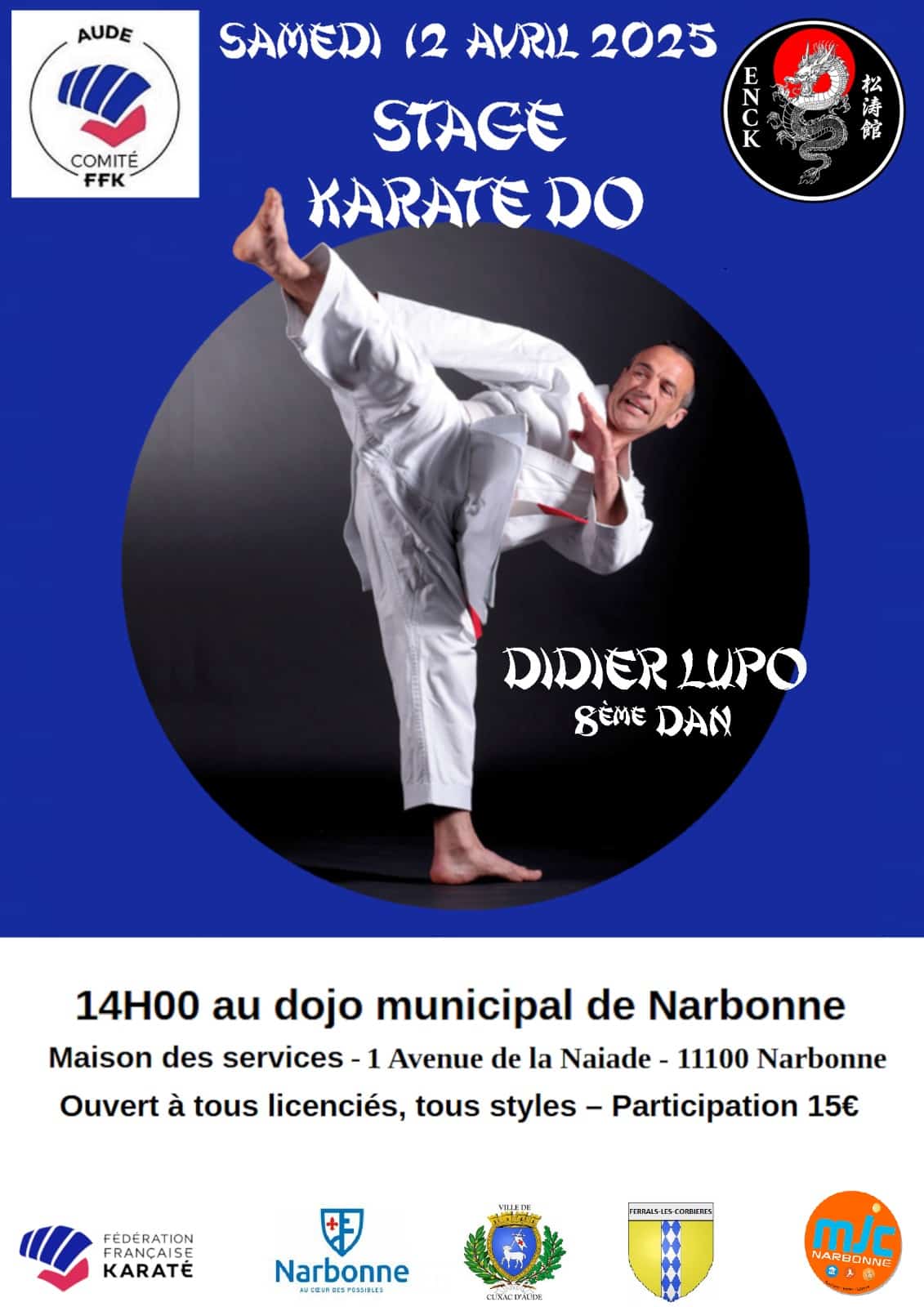 STAGE KARATE DO A NARBONNE - Comité Départemental de l'Aude de Karaté ...