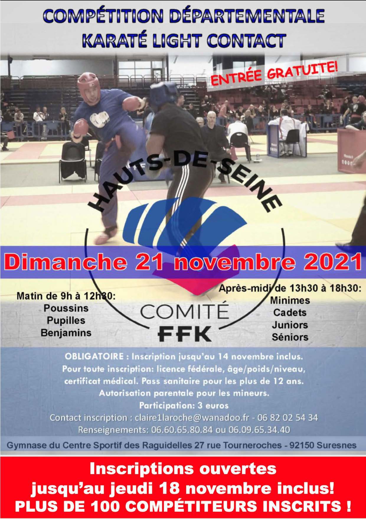 Compétition de Karaté Light Contact - 21.11.2021 - Comité Départemental ...