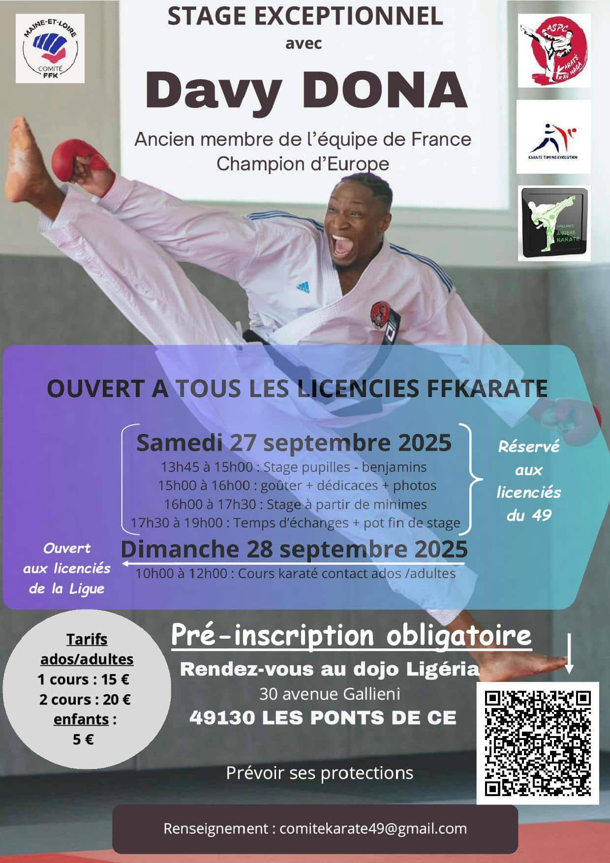STAGE EXCEPTIONNEL DAVY DONA 27 et 28 SEPTEMBRE 2025 - Comité ...