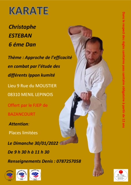 Stage Club animé par Christophe ESTEBAN 6ème dan à Mesnil Lepinois ...