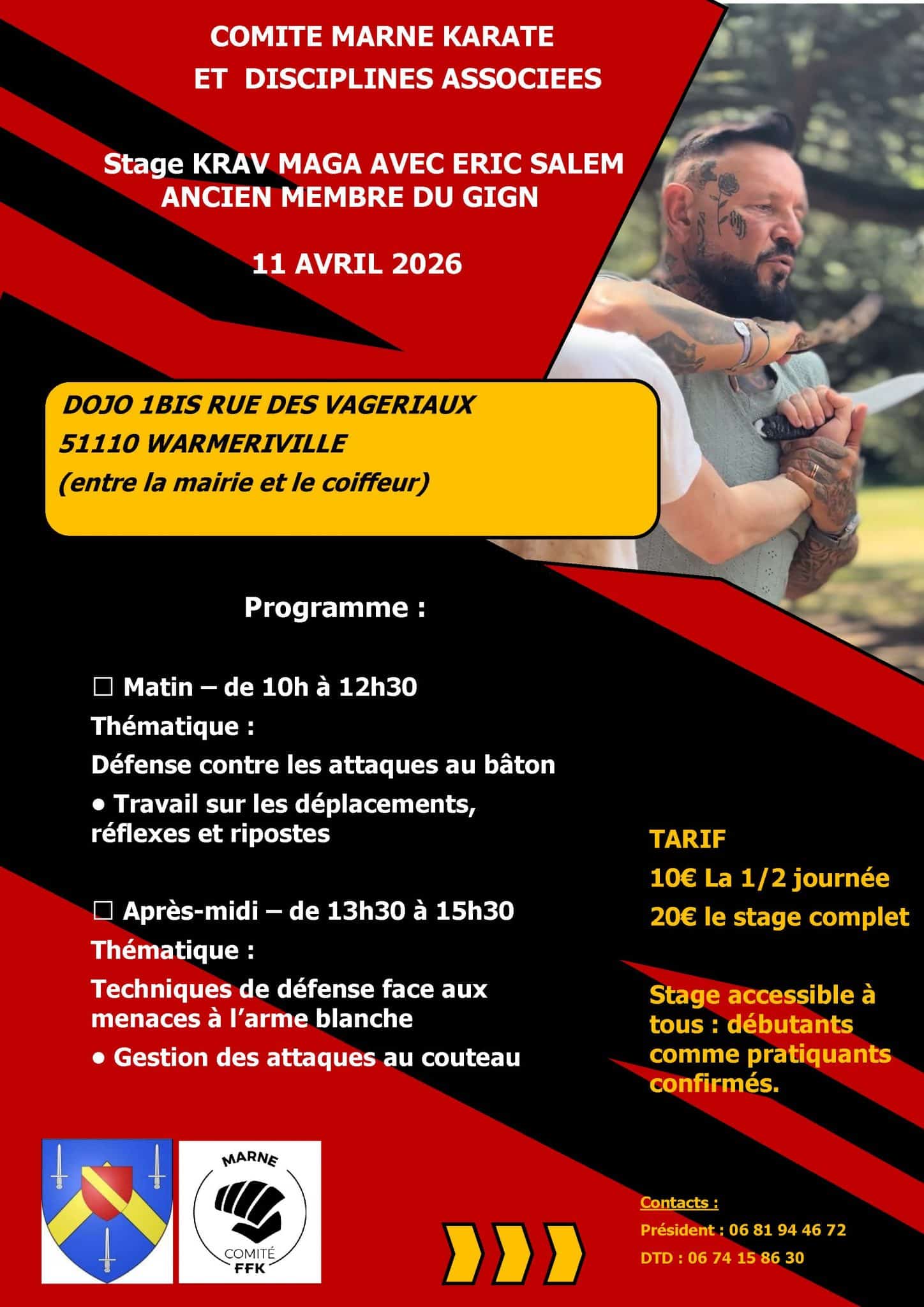 11-04-2026 -Stage Krav Maga animé par Eric SALEM ancien membre du GIGN ...