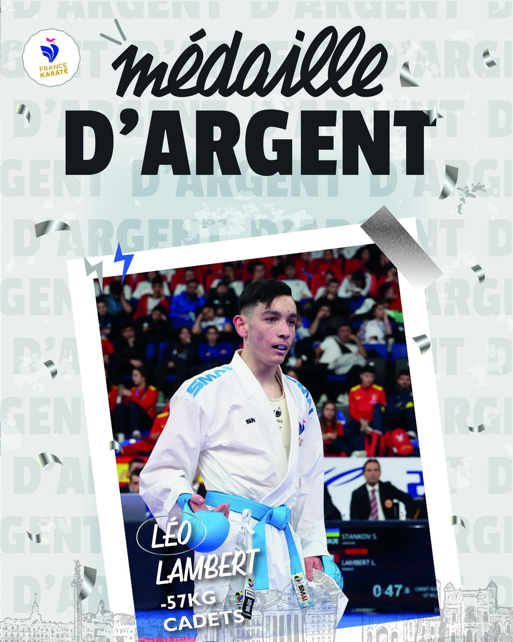Léo Lambert (cadets -57kg) remporte une très belle médaille d'argent ...