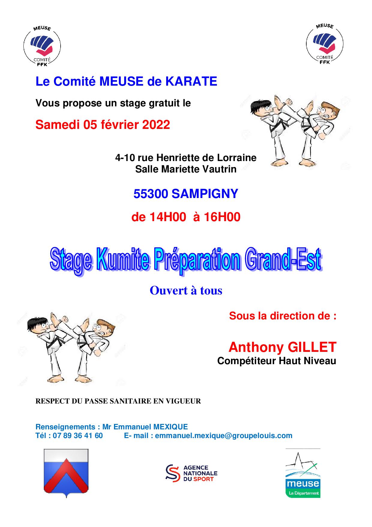 Stage Anthony GILLET 05 02 22 SAMPIGNY - Comité Départemental de la ...