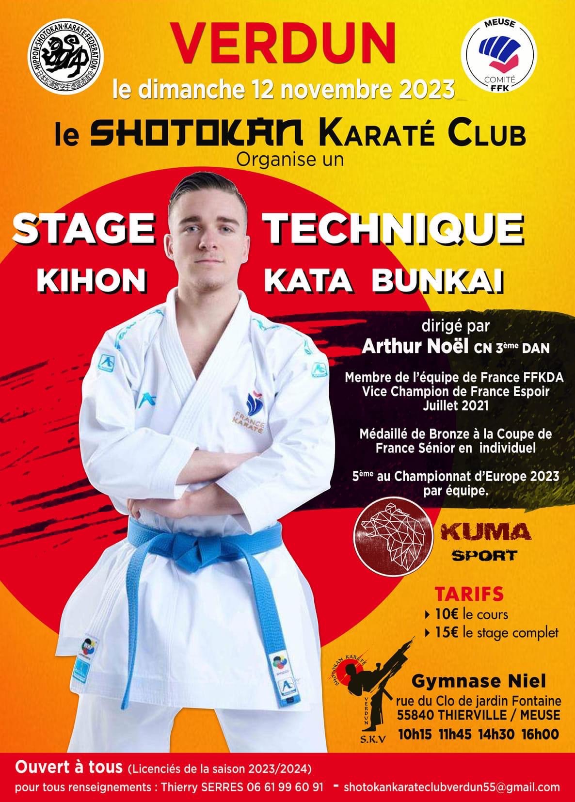 Stage Arthur Noël - Comité Départemental de la Meuse de Karaté et ...