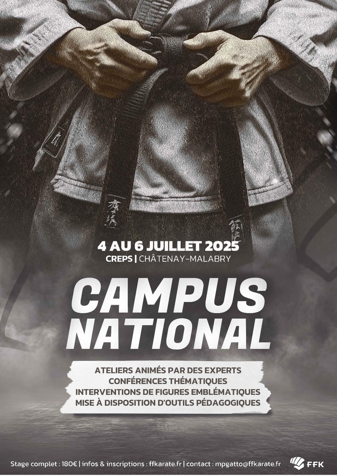 🥋 Campus National 2025 – Du 4 au 6 juillet au CREPS de Châtenay-Malabry ...