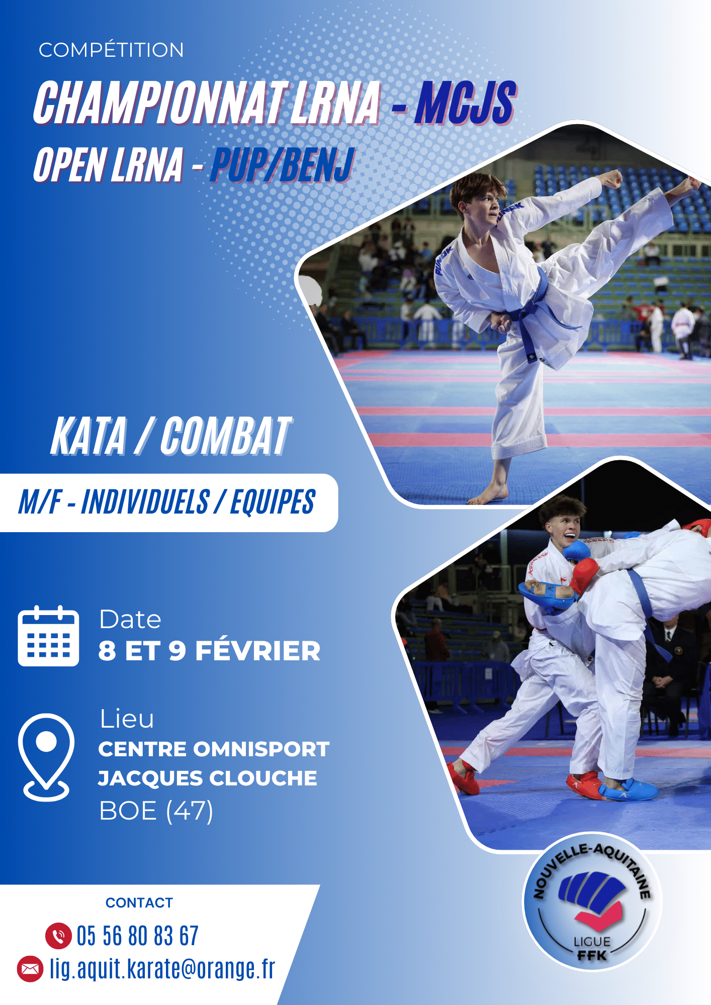 OPEN LRNA KATA/COMBAT PUP ET BENJ - Ligue Régionale Nouvelle-Aquitaine ...