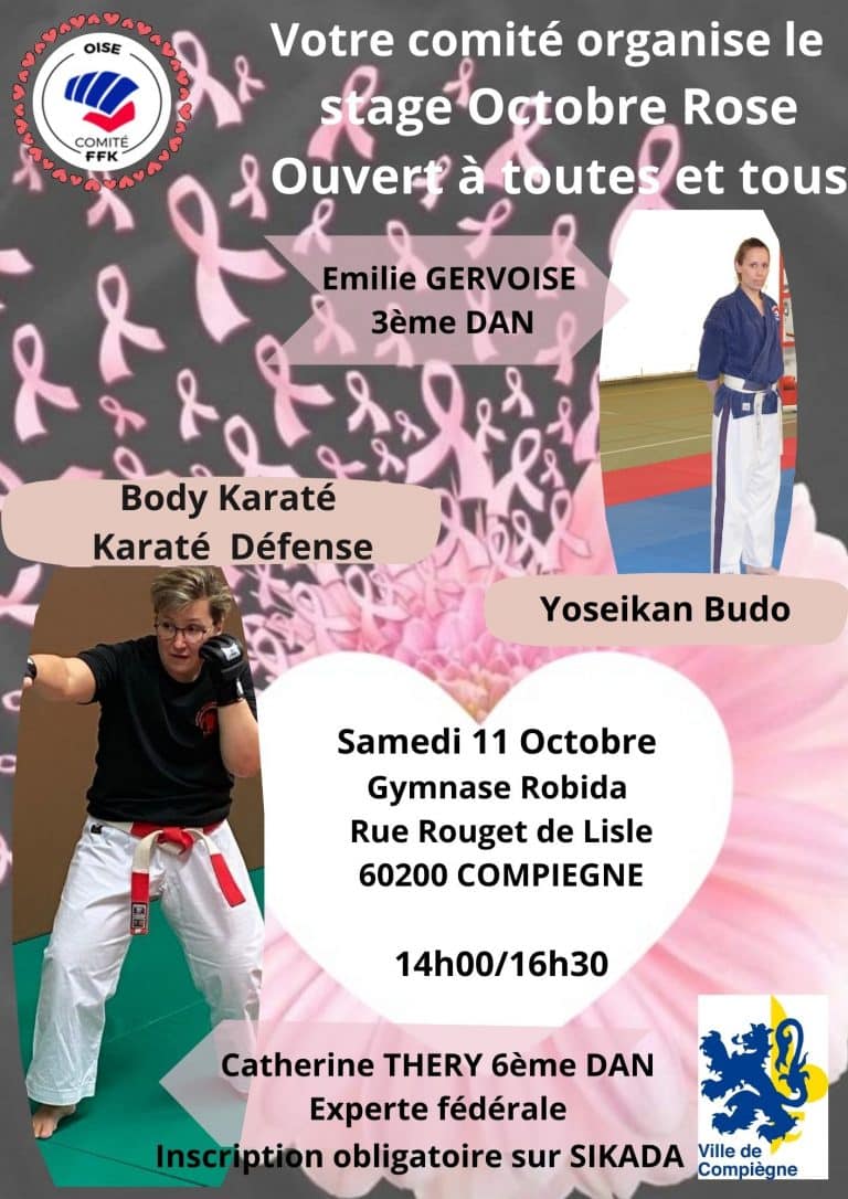 Stage Octobre Rose - Comité Départemental de l’Oise de Karaté et ...