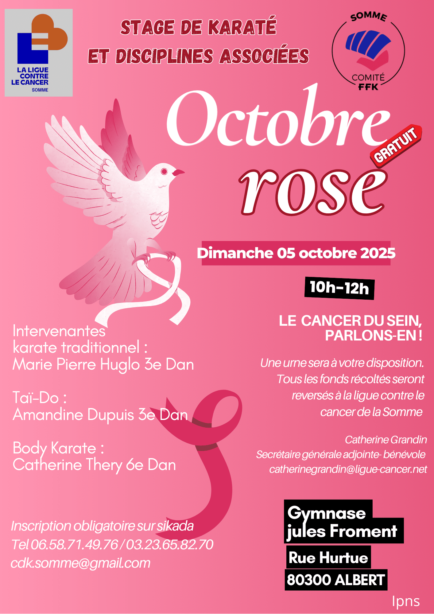 Octobre Rose - Comité Départemental de la Somme de Karaté et ...