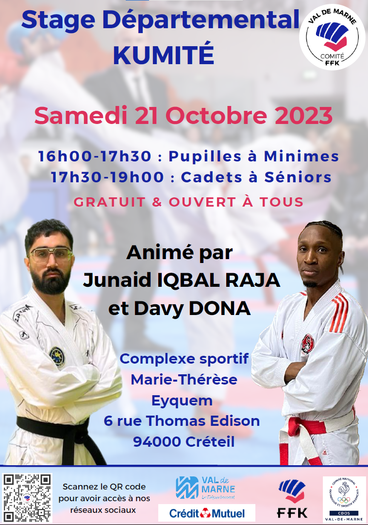 Entraînement Départemental Kumité - Davy DONA / Junaid IQBAL RAJA ...