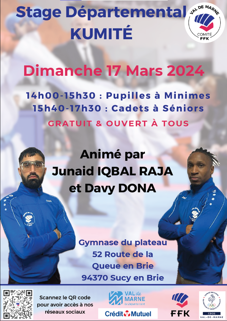 Entraînement Départemental Kumité - Davy DONA / Junaid IQBAL RAJA ...