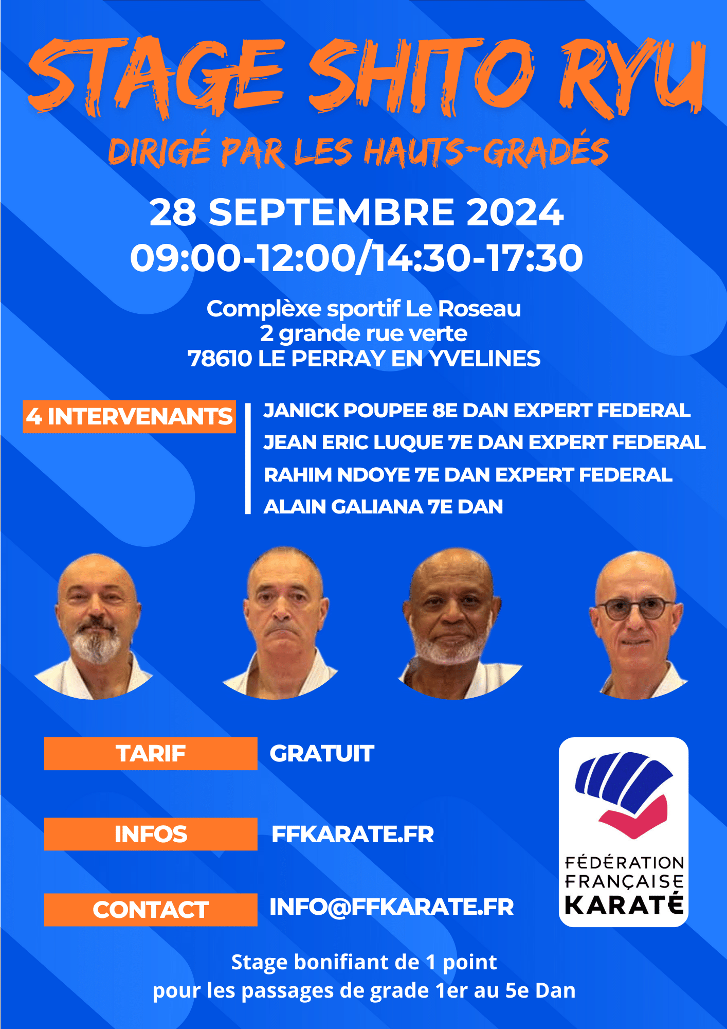 FFK STAGE DIRIGE PAR LES HAUTS GRADES SHITO RYU - Comité Départemental ...